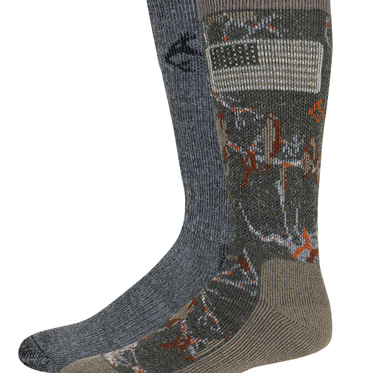 Realtree Men's Ameri-Camo Merino Wool Blend Boot Socks 2 Pack ...