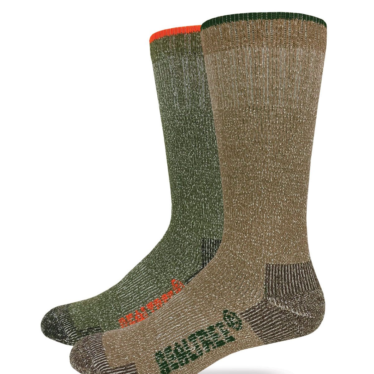 Realtree Men's Heavyweight Merino Wool Blend Full Cushion Socks 2 Pack ...