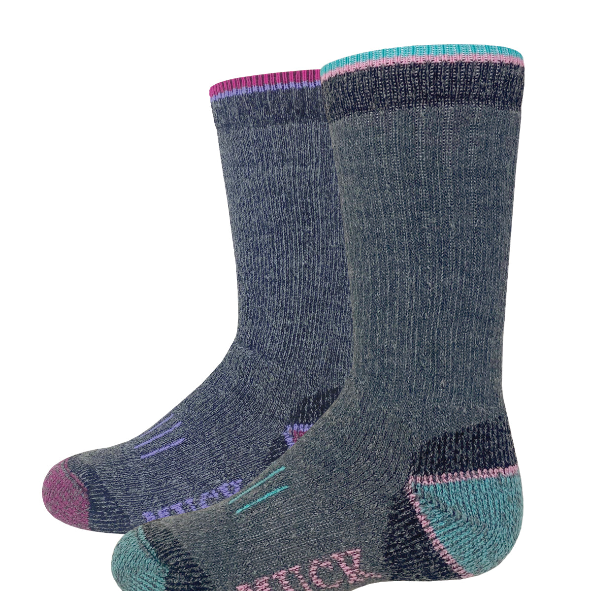 Muck Boot Youth Girls Merino Wool Blend Boot Socks 2 Pack – Carolina ...