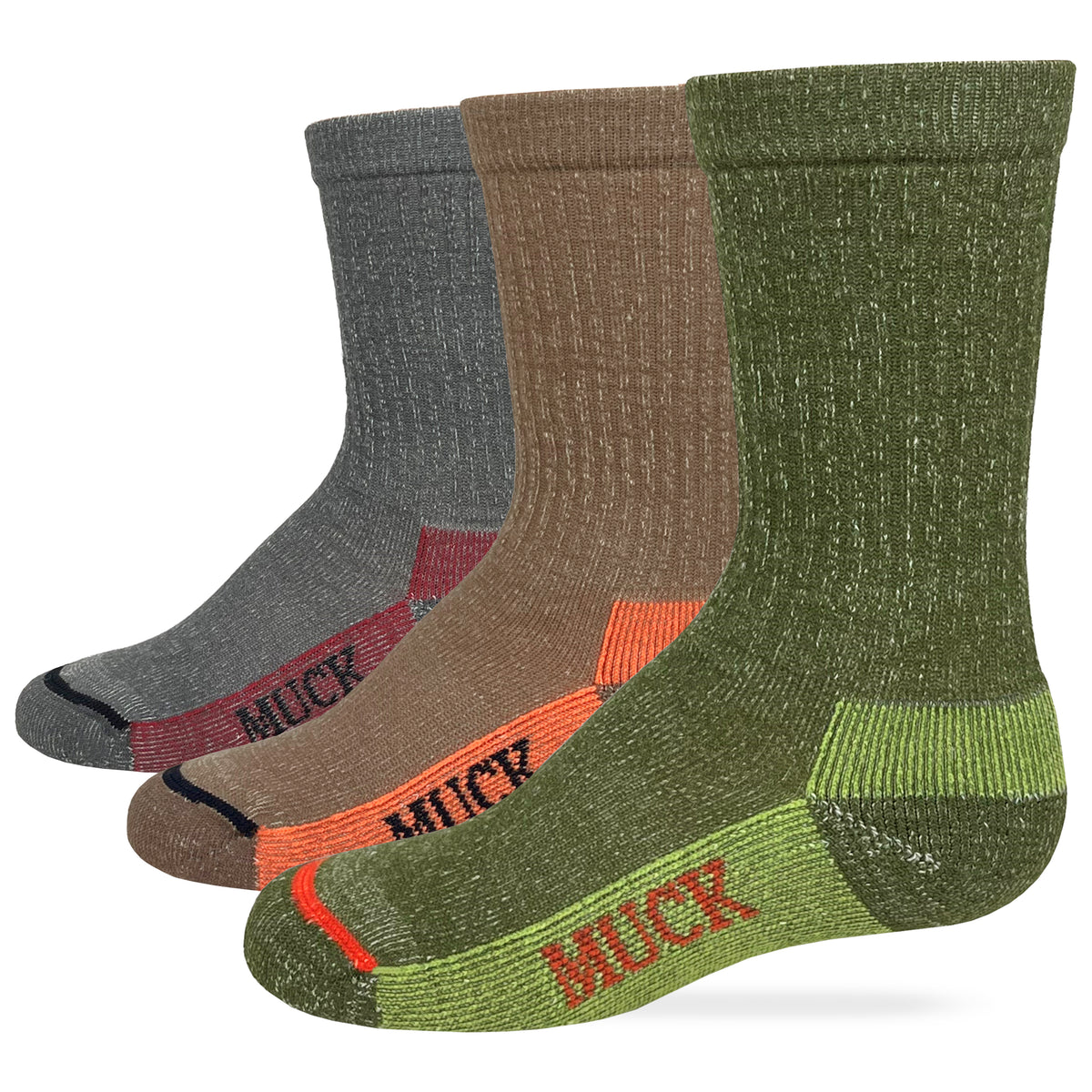 Muck Boot Youth Year Round Merino Wool Boot Socks 2 Pack – Carolina ...