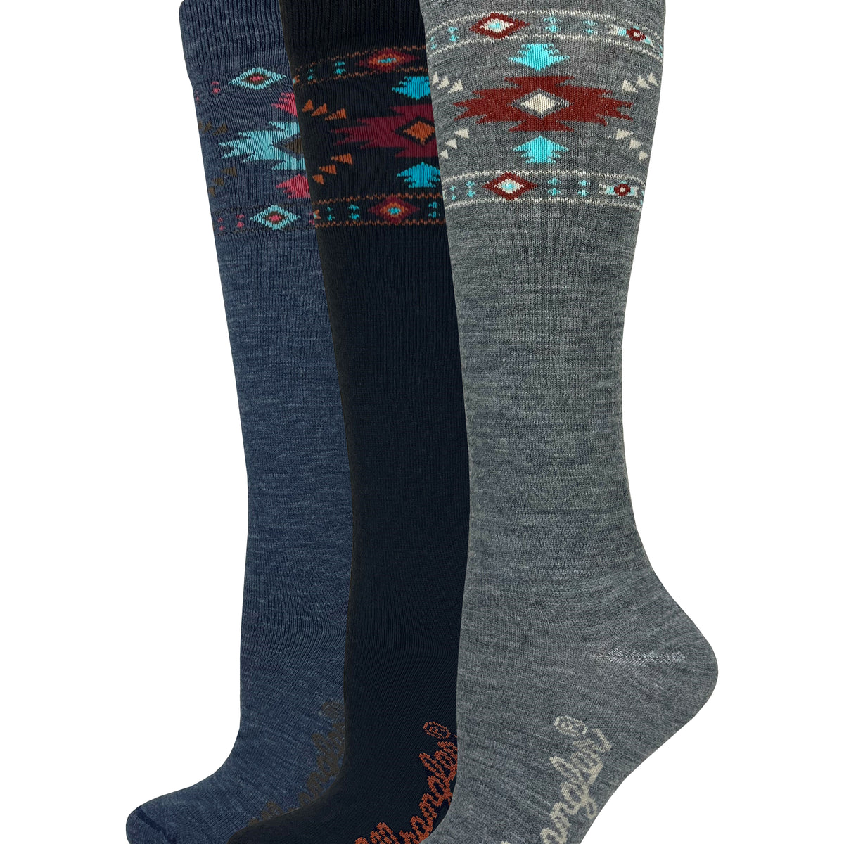 Wrangler Ladies Aztec Tall Merino Wool Blend Boot Sock 1 Pair ...