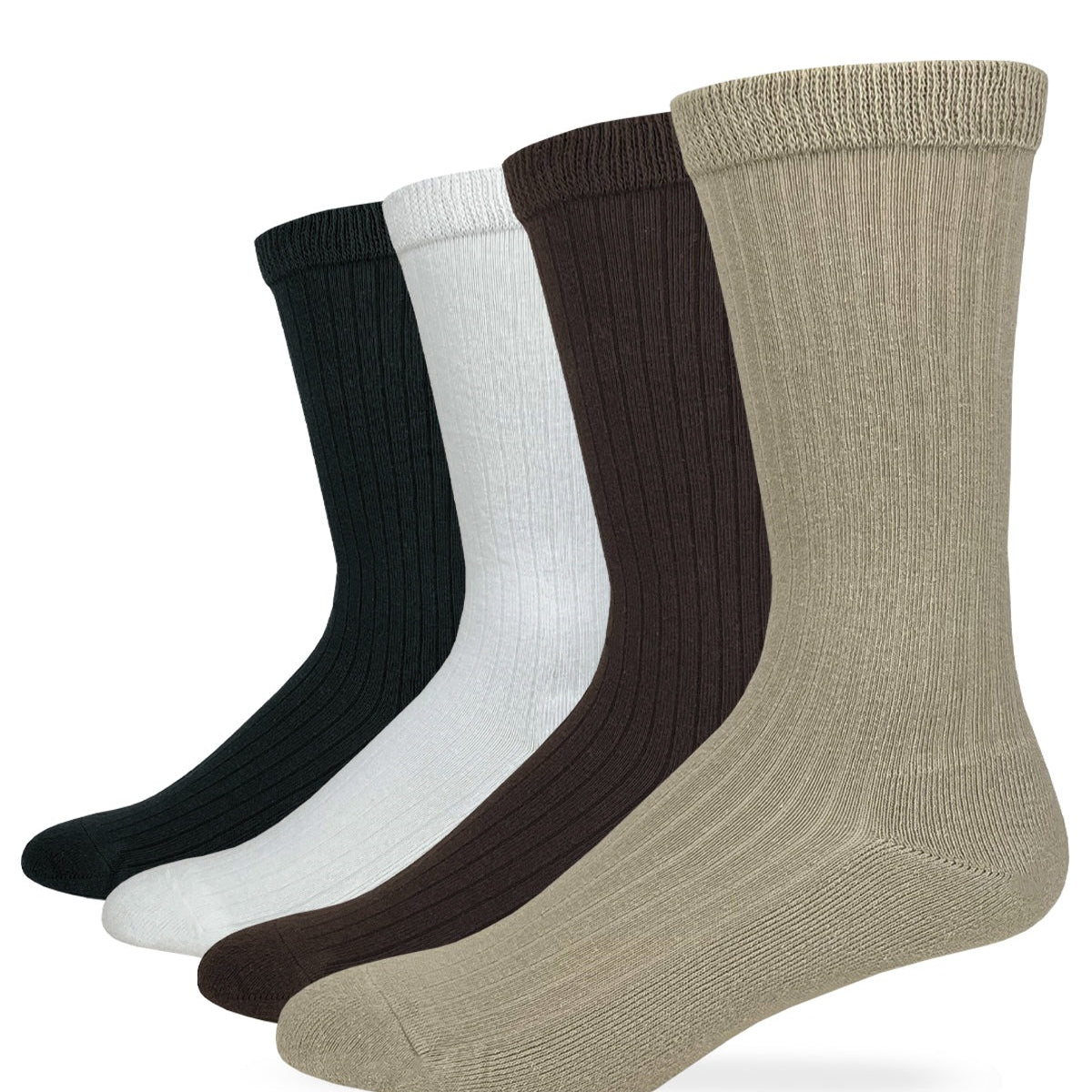 Carolina Ultimate Men's Dress Rib Cotton Comfort Top Socks 2 Pack ...