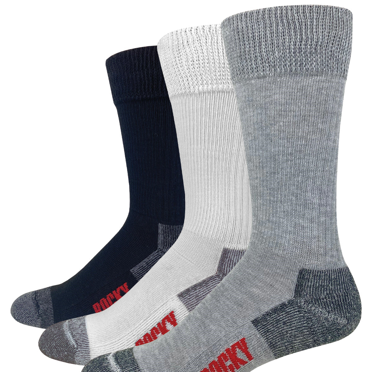 Rocky Mens Ultra-Dri® Non Binding Stretch Top Crew Work Boot Socks 2 P ...
